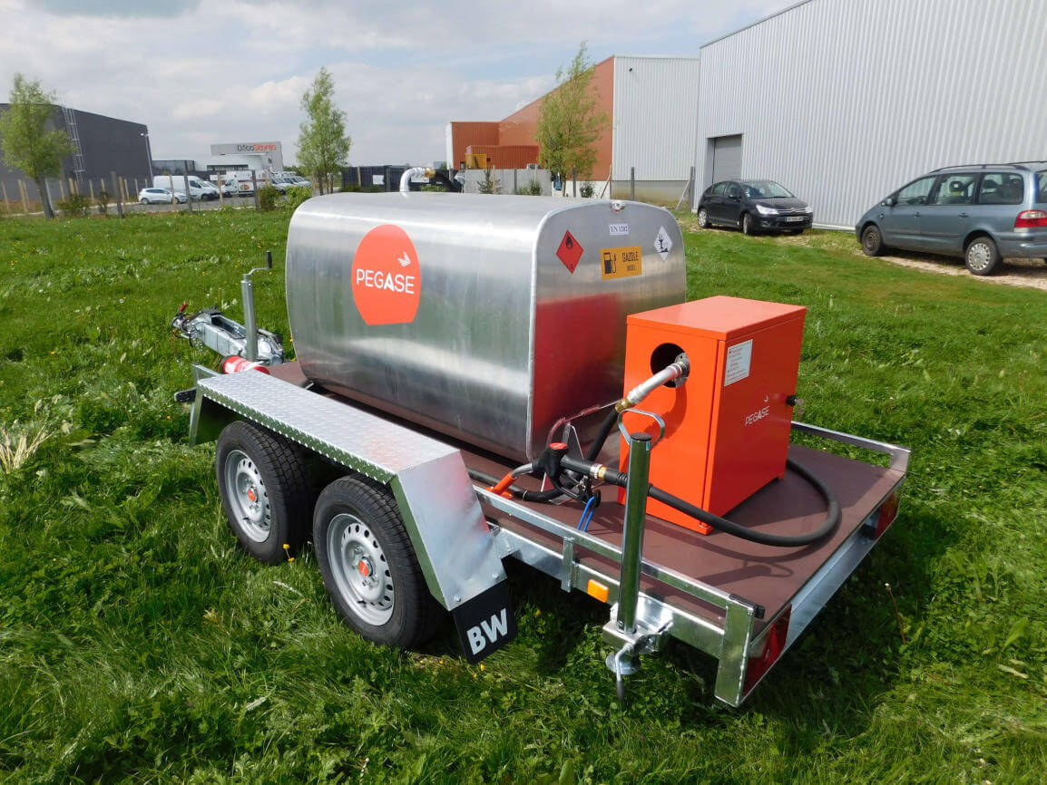 Remorque Citerne Gasoil GNR Fill'n Drive 900l - Pegase - Cuve Diesel