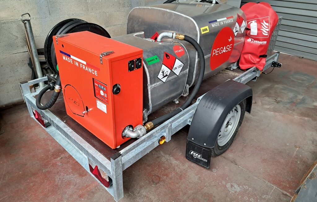 Remorque multi-carburants de transport: Essence, Diesel & Adblue - Pegase