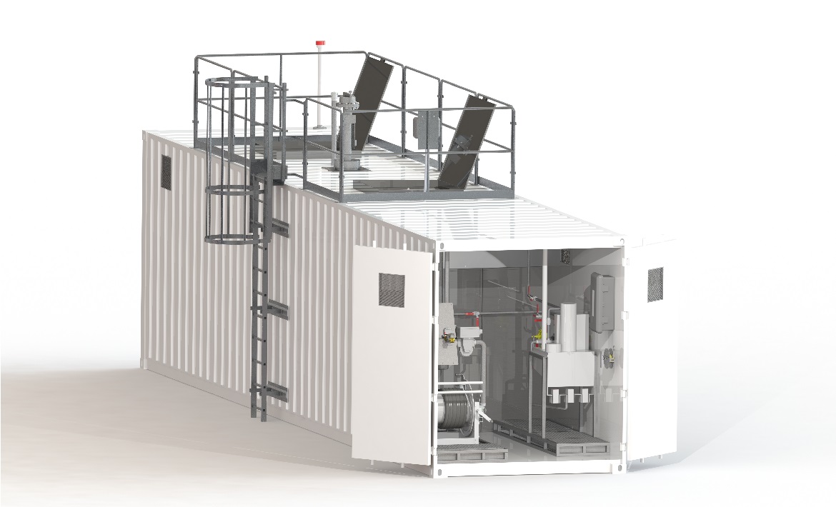 Aviation fuel storage tank in container Jet A1 Avgas SP98